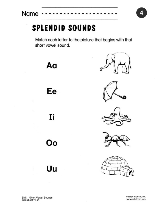 Phonics worksheet 04 Phonics worksheet 04